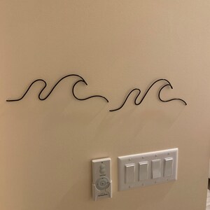 Wave Sign, Wire Wall Art, Ocean Wave Decor, Surf Wall Art, Nautical ...