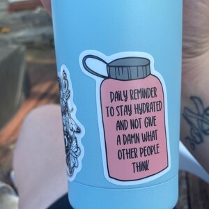 Drink Daily Reminder Stickerfunny Stickerwaterproof Stickerscar ...