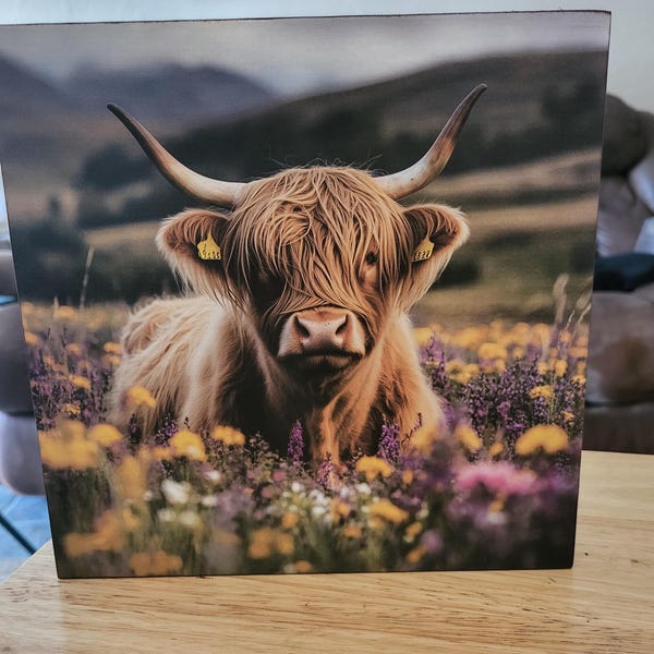 Highland Cow Seamless Digital Papers, Floral, Scrapbook Paper, Heart ...