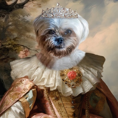 Custom Pet Portraits Royalty, Cat Portrait From Photo, Cat Portrait ...