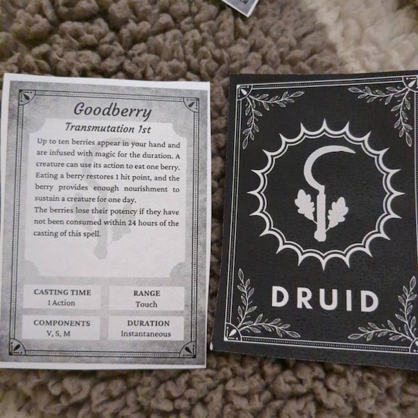 Druid Cheat Sheet | Druid Quick Reference Guide | Dnd Cheat Sheet | 9 ...