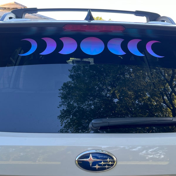 Moon Phases Vinyl Decal Stickers. Holographic, Solid Color Design ...