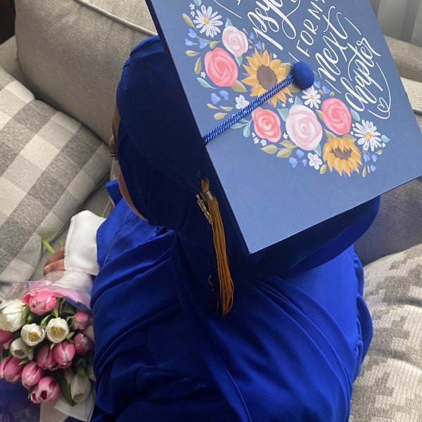 Custom Psychology Graduation Cap Topper - Custom Quote - Hand Lettered ...