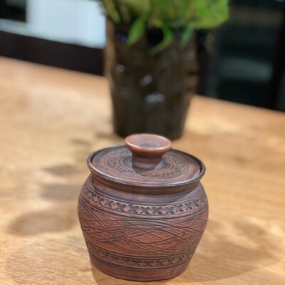 Clay Pot With Lid,stoneware Cookware,ceramic Pot for Soup,sugar Bowl ...