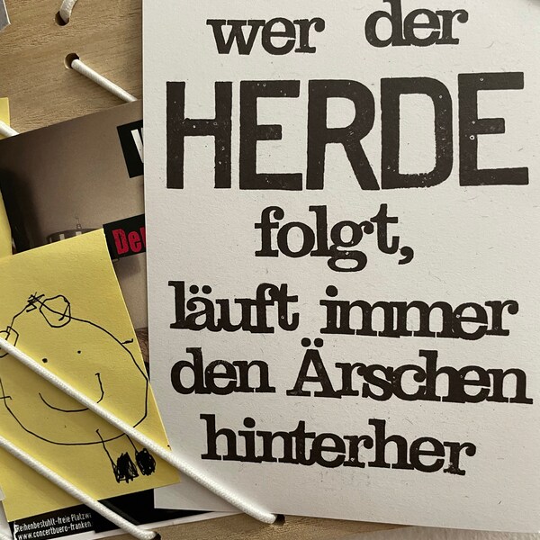 Postkarte "Du stinkst", gestempelter Spruch - Etsy.de