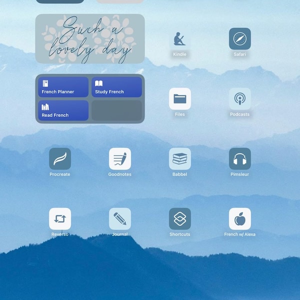 Aesthetic Blue App Icon Pack | iPad Theme | Wallpapers, Widgets With ...
