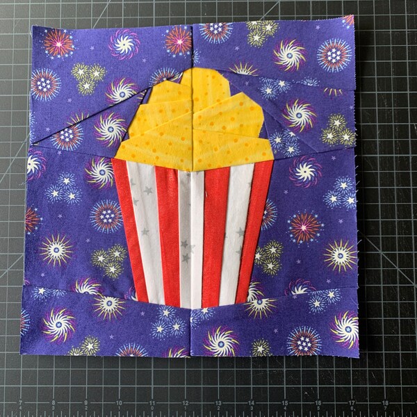 Popcorn Pattern, Popcorn Quilt Block Pattern, PDF Instant Download ...