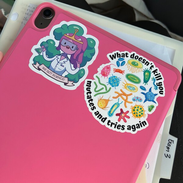 What Doesn't Kill You Mutates and Tries Again Sticker, Funny Science ...