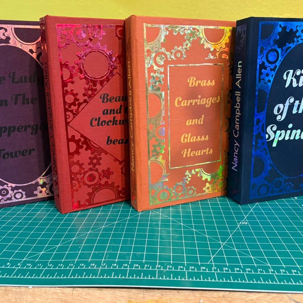 Vintage Floral Customizable Book Cover Design for Bookbinding, Vinyl ...