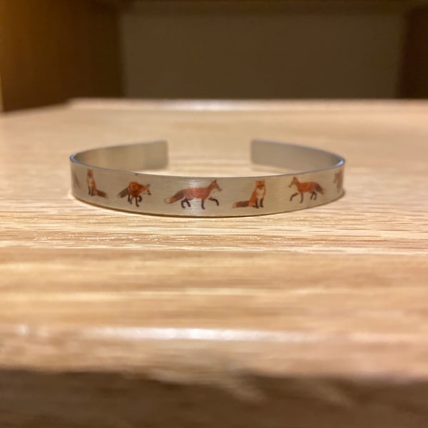 Fox Bracelet, Fox Cuff, Red Fox, Silver Fox, Wildlife Jewelry, Foxes ...