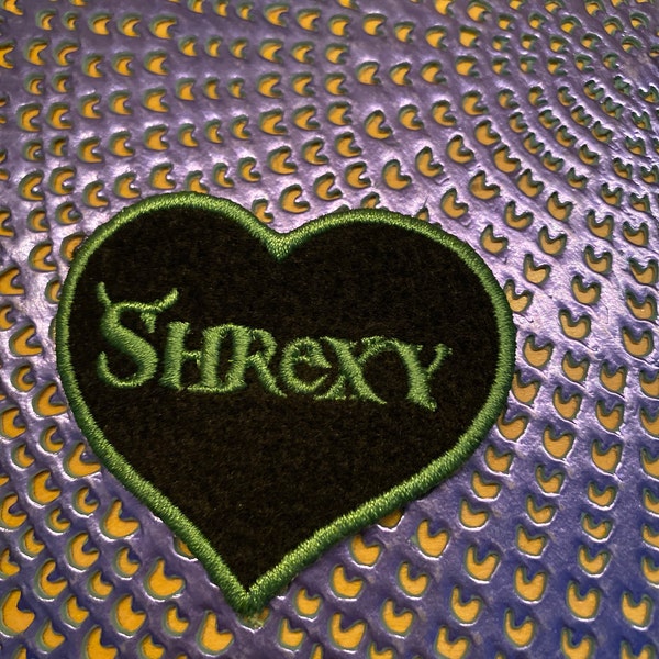 Shrexy Embroidered Iron-on Felt Heart Shrek Meme Patch - Etsy