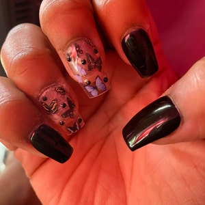 Blue Gradient Ombré Press-on Nails / Matte Nails | Etsy