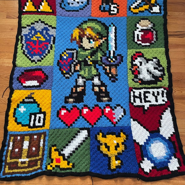The Legend of Zelda Inspired Graph for Blanket, C2C, Written ...
