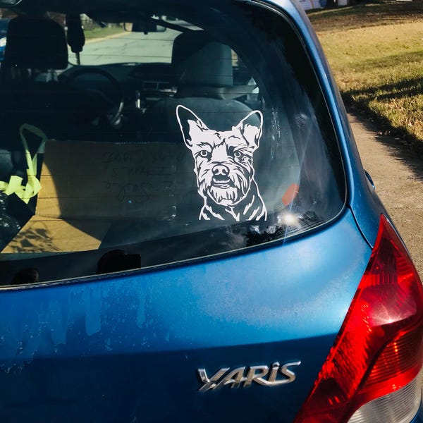 Custom Pet Portrait Decal, Dog Decal, Dog Car Decal, Cat Decal, Pet ...