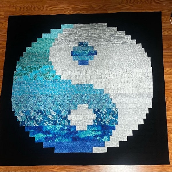 Yin Yang Quilt Pattern: Easy Strip Pieced Jelly Roll or Honey Bun ...