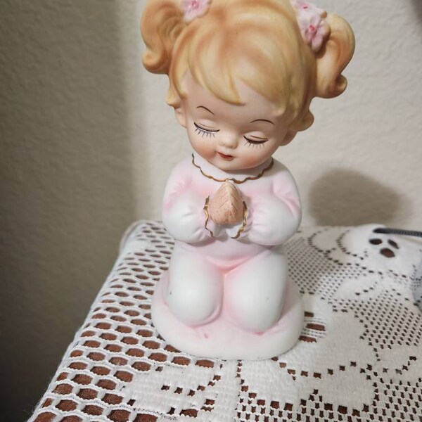 Vintage Chadwick Japan Ceramic Lipstick Holder: Brunette Girl Figurine ...