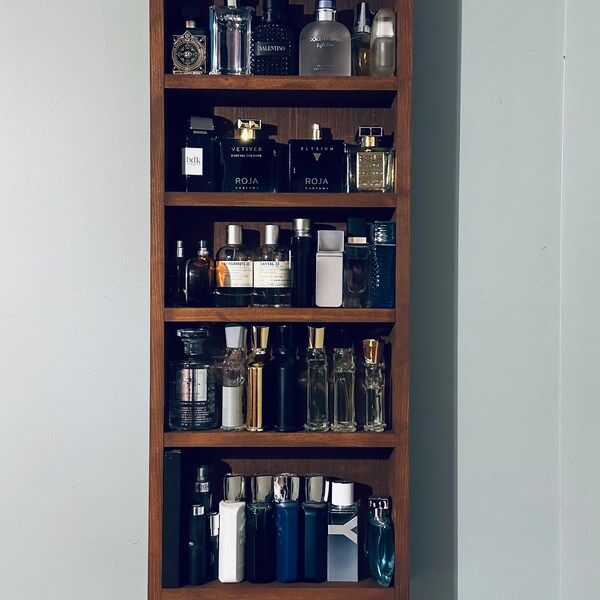 Perfume & Cologne Display Rack | Wall-mounted Organizer for Bottles ...