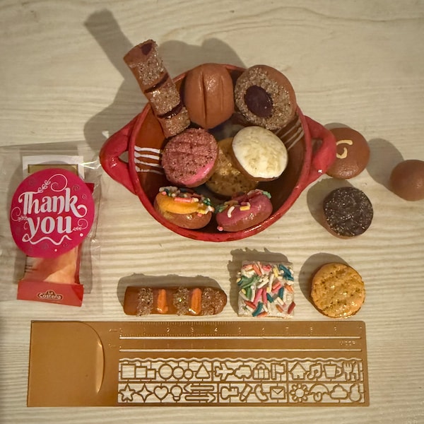 Mini Mexican Ofrenda Food Sweet Bread Pan Dulce / Miniaturas De Barro ...
