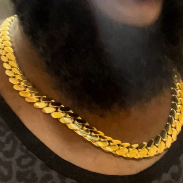 Cuban Link Chain 20MM Solid Handmade Jewelry Miami Style, Gift Birthday ...