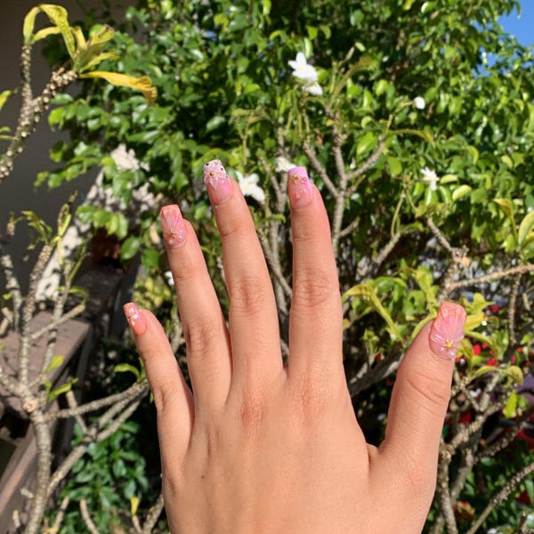 Handmade Rabbit Nails/custom Press on Nails/party Press on Nails/flakes ...