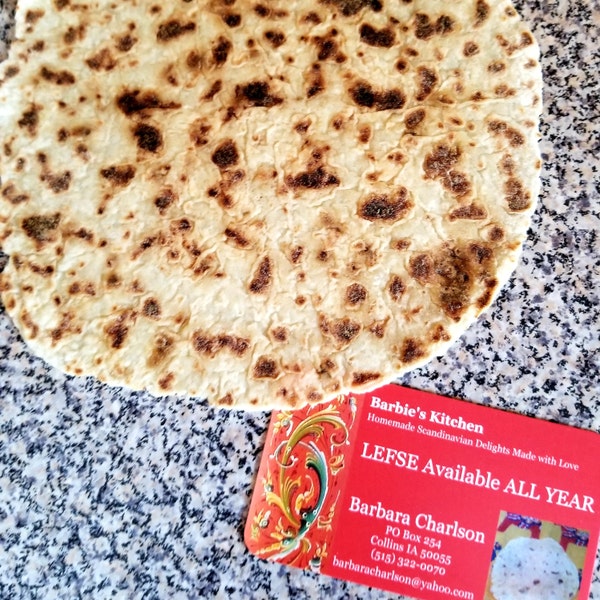 Grandpa Ray's Homemade Lefse/lefsa: Norwegian Flatbread, 10 Rounds - Etsy