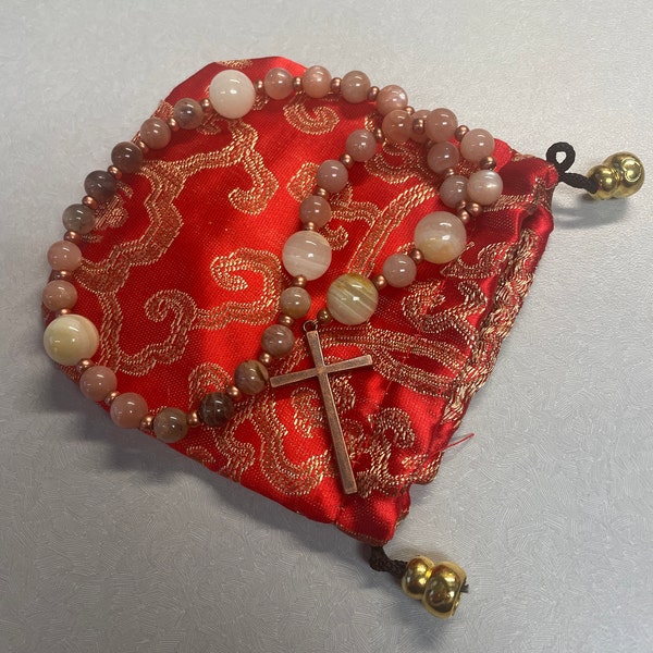 Blue Ceramic and Decorative Wood Cross Protestant Prayer Beads ...