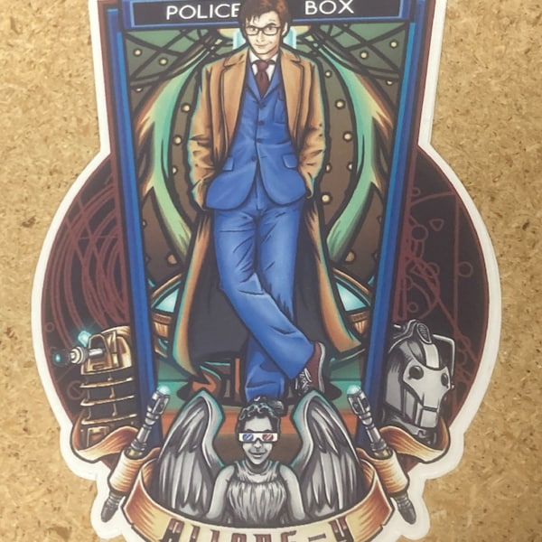 10th Doctor, Doctor Who Sticker, Vinyl Sticker, Individual Die Cut - Etsy