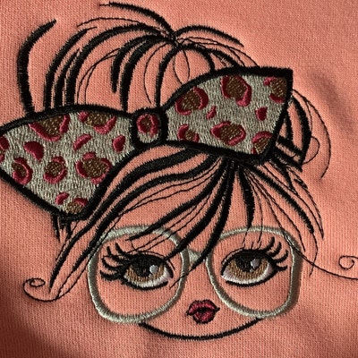 Girl Embroidery Design, 3 Sizes, Instant Download - Etsy