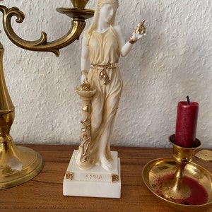 Goddess of Wealth Tyche Lady Luck Fortuna Statue Alabaster Sculpture 16 ...