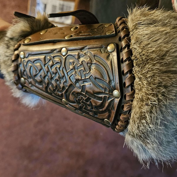 Viking Bracer, God of War Armor Larp Style Norse. Bracers for a Cosplay ...