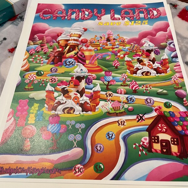 DIGITAL/PRINTABLE Candy Land 8.5"x11" (letter Size) Board Game Style ...