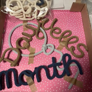 Personalized Knit Lettering, Name Sign for Wall, Kids Room Deco, Party ...