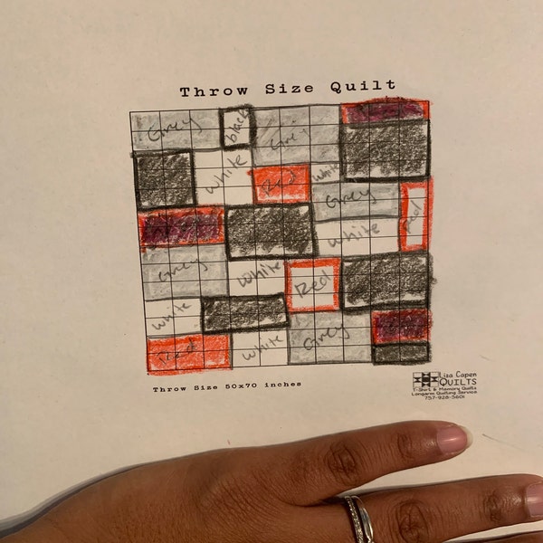 Quilters Graph Paper - Instant Printable Download - 5 Inch Grid and 5 ...