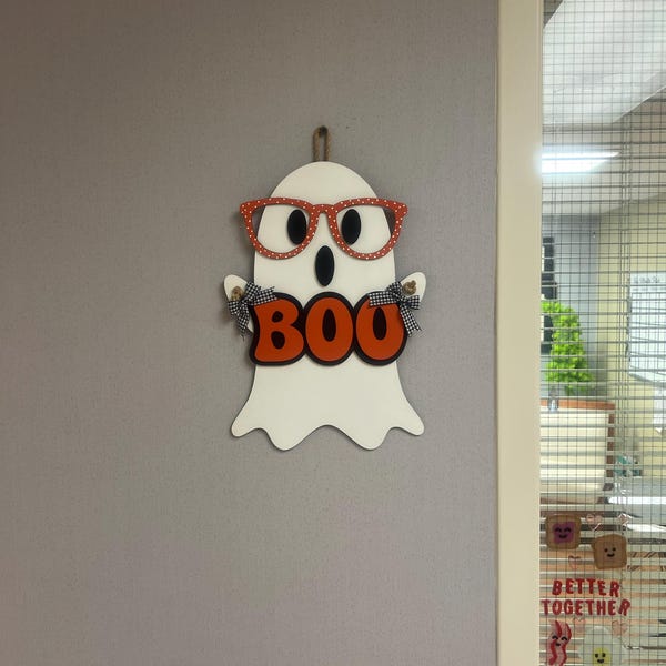 Halloween Boo Ghost Door Hanger, Halloween Door Hanger, Ghost Door ...