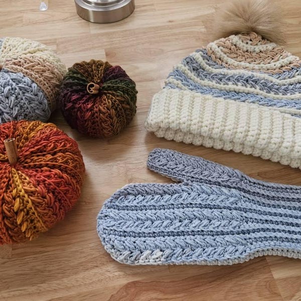 CROCHET PATTERN + VIDEO Winter Wheat Stitch™ Crochet Mittens Pattern ...