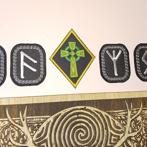 Embroidered PATCH runic Alphabet With Hook and Loop Fasteners or Sew-on ...