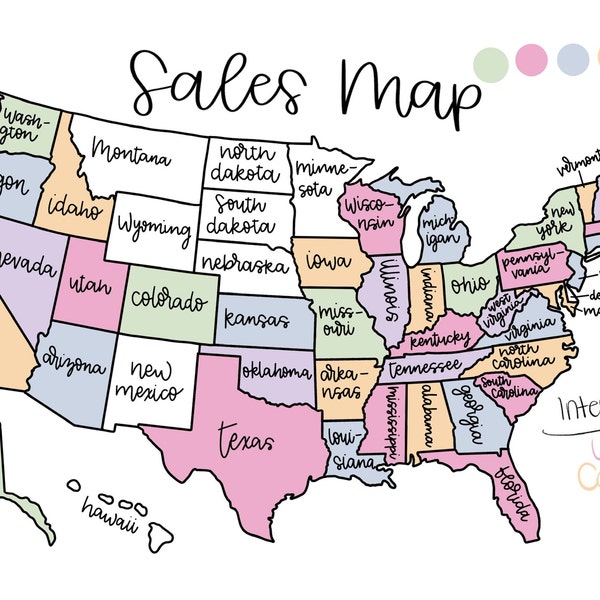 United States Sales Map, Sales Map, Small Business Sales Map, US Map ...