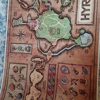 Map of Hyrule From Legend of Zelda, Ocarina of Time English or Hylian ...