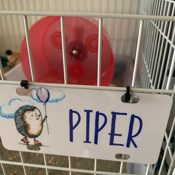 Personalized Hedgehog Name Plate / Hedgehog Sign / Cage Accessory ...