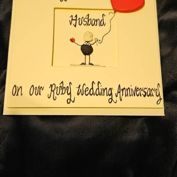 Ruby Wedding Card for Wife, Wife Ruby Anniversary Card, Our Ruby ...