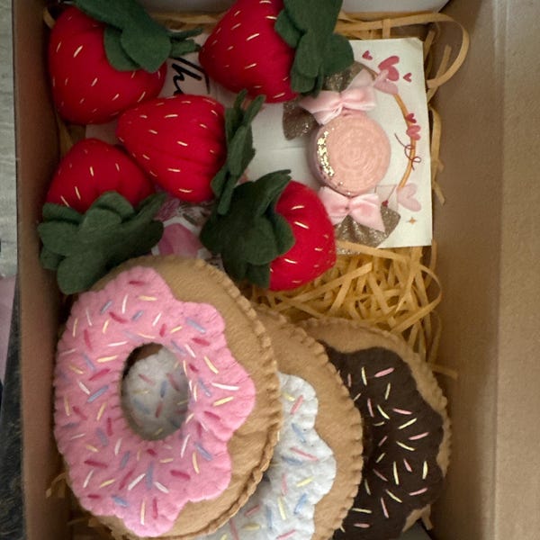 Felt Donut, Felt Food, Pretend Play Bakery, Felt Dessert, Felt Sweets ...