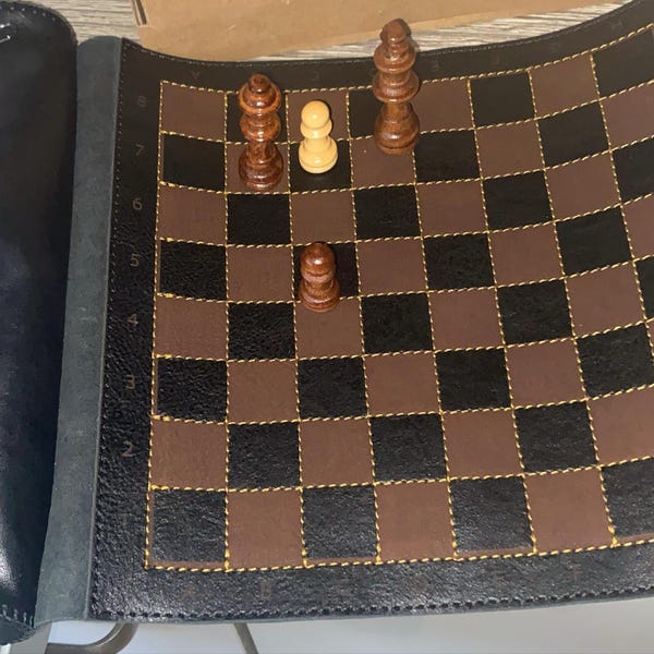 Roll up Leather Chess Board, Personalized Chess, Chess, Leather ...