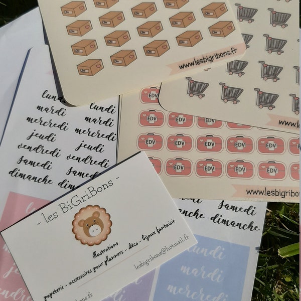 Planners Stickers Plan With Me - planche d'autocollants organisation ...