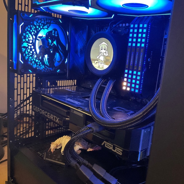 Crescent Anime Girl - Computer Fan Shroud/ Grill /cover - Custom 3D ...