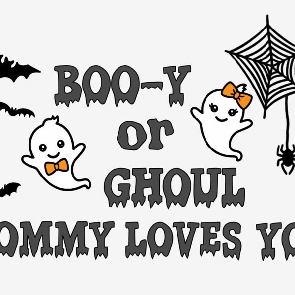 Halloween Svg, Cute Ghosts Cut Files, Boy & Girl Ghost Svg, Little ...