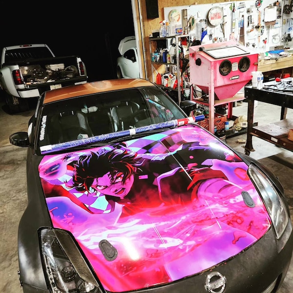 Car Hood Wrap Angel Vinyl Sticker Full Color Custom Decal Fit Any Car ...