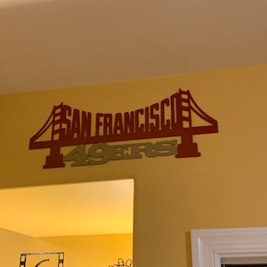 San Fransico 49ers Sign,metal Art Decor,niners Sign,sf Sign,football ...