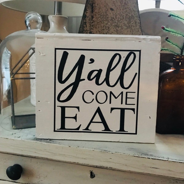 Y'all Come Eat Vinyl Stencil, Kitchen Stencil, Kitchen Vinyl, Y'all ...
