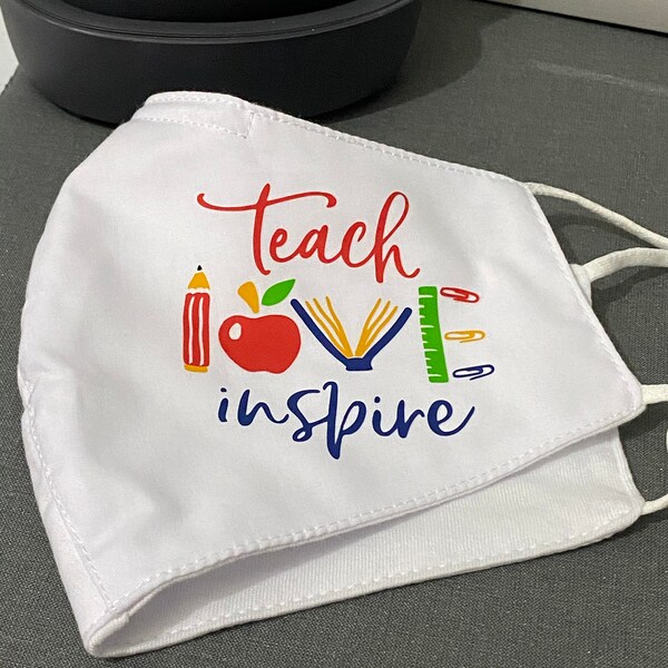 Teach Love Inspire Multi Color School Teacher SVG Files for Cutting ...