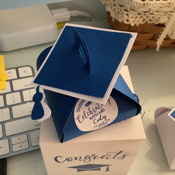 Graduation Cap Box SVG - Graduation Cap Gift Box Template - Twist Box ...